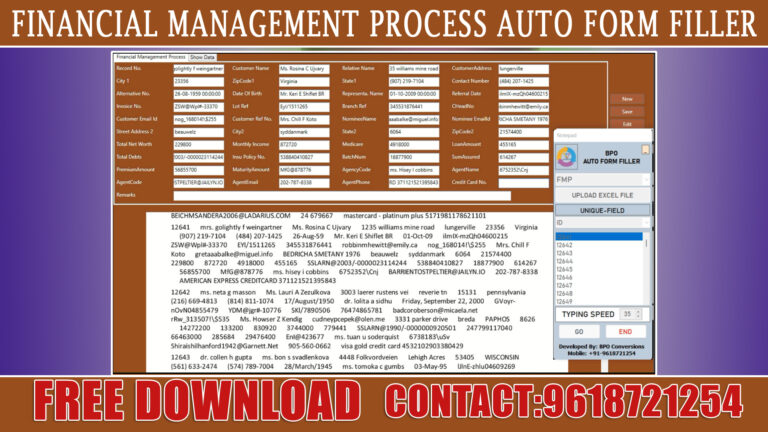 Auto Form Filler Software